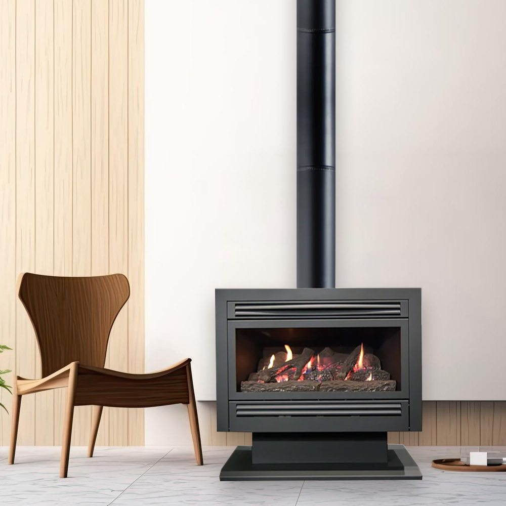 FS-2000 Freestanding Gas Log Fire | Illusion Gas Log Fires | Illusion Fires